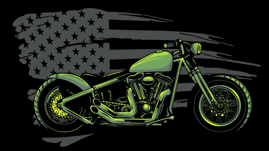 American chopper biker outlaw Royalty Free Vector Image