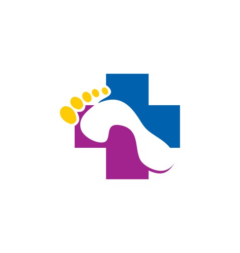 Foot step medic beauty abstract logo Royalty Free Vector