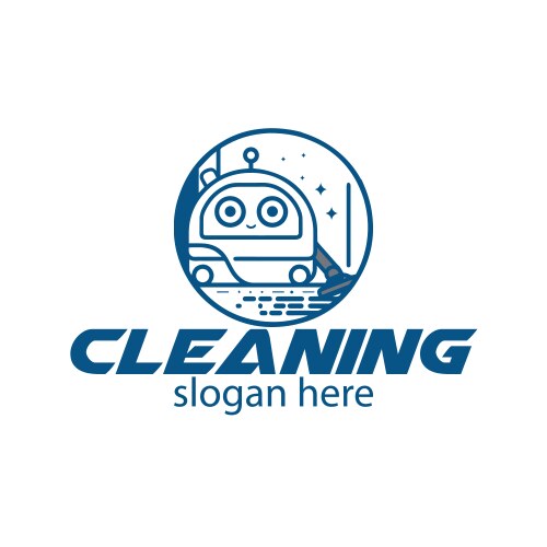 Professional cleaning company logo Royalty Free Vector Image