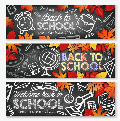 Back to school lesson notebook cover design Vector Image