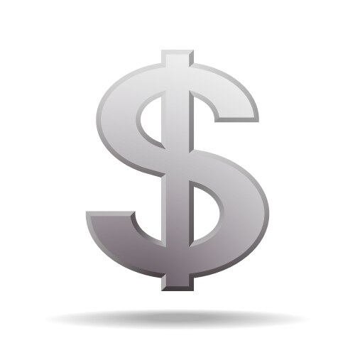 Cambodian riel currency sign isolated on white Vector Image