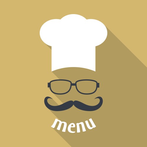 Menu chef design background Royalty Free Vector Image