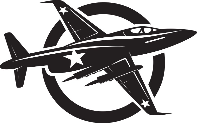 Lightning legacy air force thunderbolt icon Vector Image