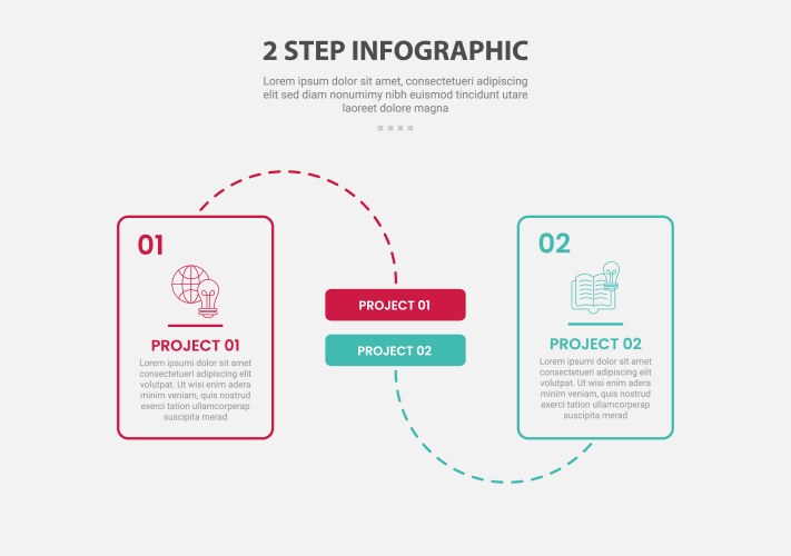 4 points template infographic outline style Vector Image