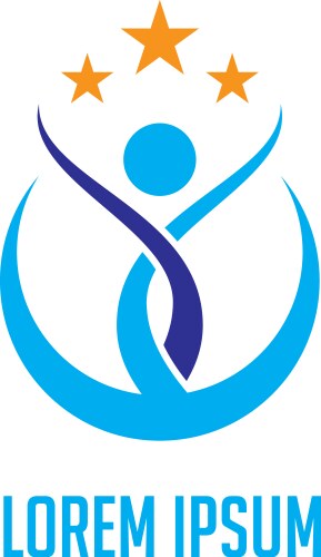 Teamwork education students goals logo Royalty Free Vector