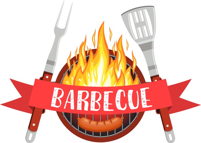 Grill fish design for barbecue Royalty Free Vector Image