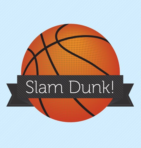 Basketball Slam Dunk Sport Banner – Royalty-Free Vector | VectorStock