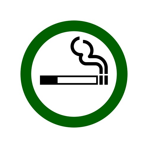 Smoking permitted sign Royalty Free Vector Image