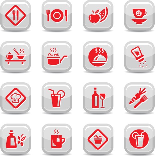 Big food icon set Royalty Free Vector Image - VectorStock
