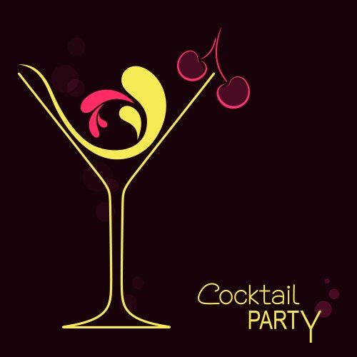Cocktail summer party design menu background Vector Image