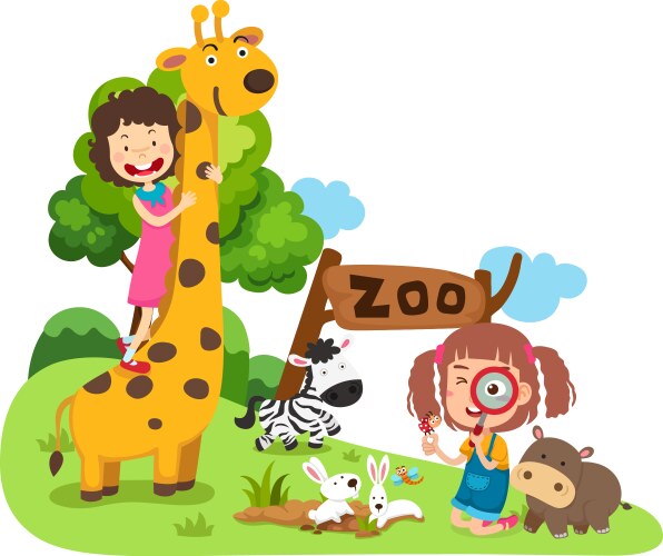 Isolated animal zoo Royalty Free Vector Image - VectorStock