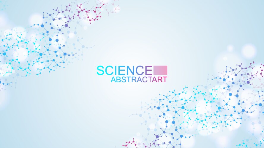 Modern science background with lines dots Vector Image