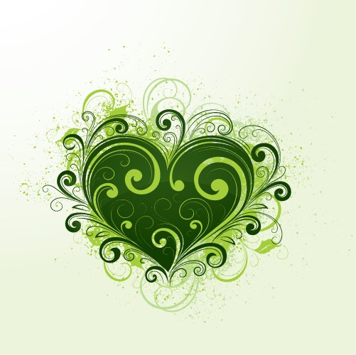 Set of ornate heart shape Royalty Free Vector Image