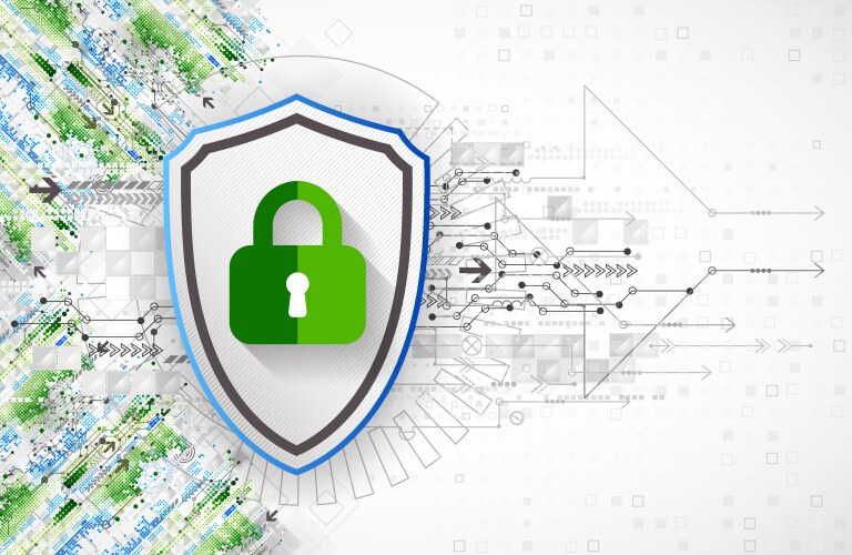 Protection concept of digital and technological Vector Image