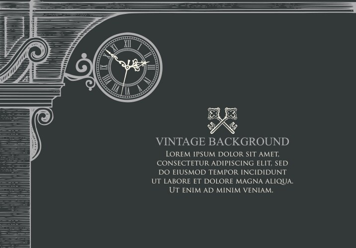 Vintage clock Royalty Free Vector Image - VectorStock