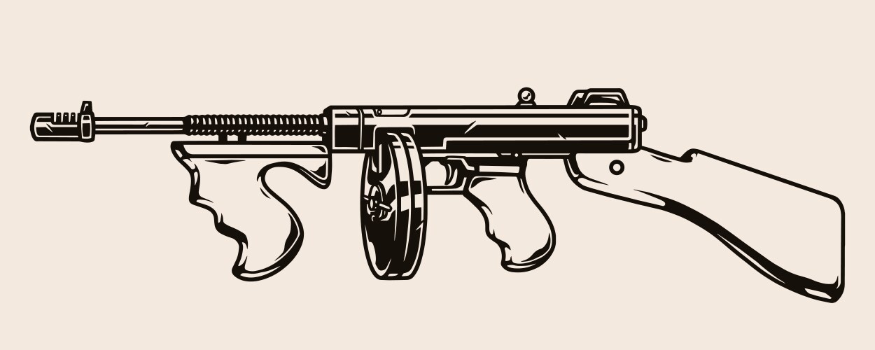 Tommy gun Royalty Free Vector Image - VectorStock