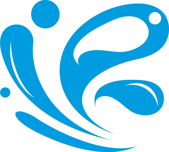 Blue color splash Royalty Free Vector Image - VectorStock