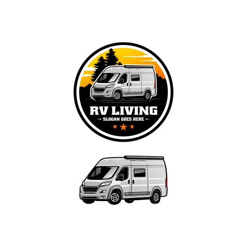 Mercedes sprinter cargo van l4h2 and l4h3 2017 Vector Image