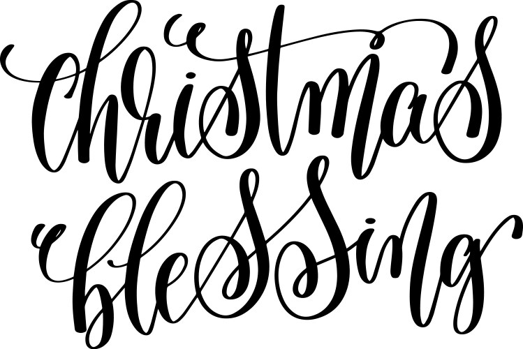 Hand lettering count your blessing with leaves Vector Image
