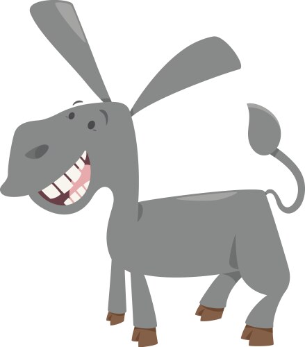 Cartoon happy donkey showing ass Royalty Free Vector Image