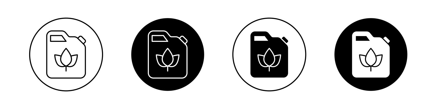 Biofuel icon set fuel ethanol biogas Royalty Free Vector