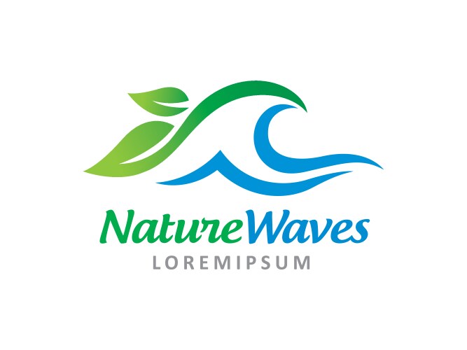 Nature logo symbol or icon template Royalty Free Vector