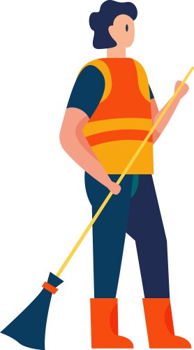 Cleaner man Royalty Free Vector Image - VectorStock