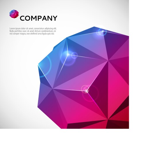 Abstract cube emblem design Royalty Free Vector Image