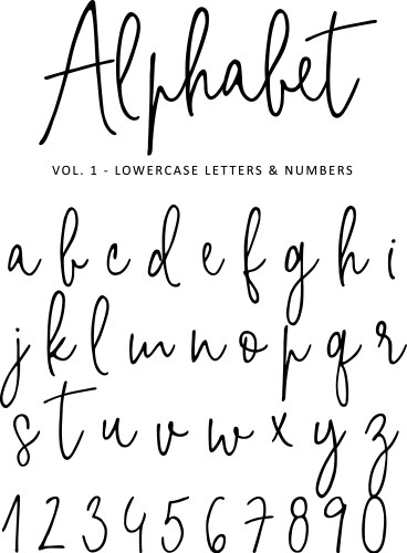 Set of hand drawn calligraphy letter i Royalty Free Vector