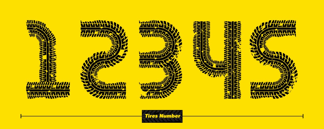 Tire Font Alphabet Vector Images (over 290)