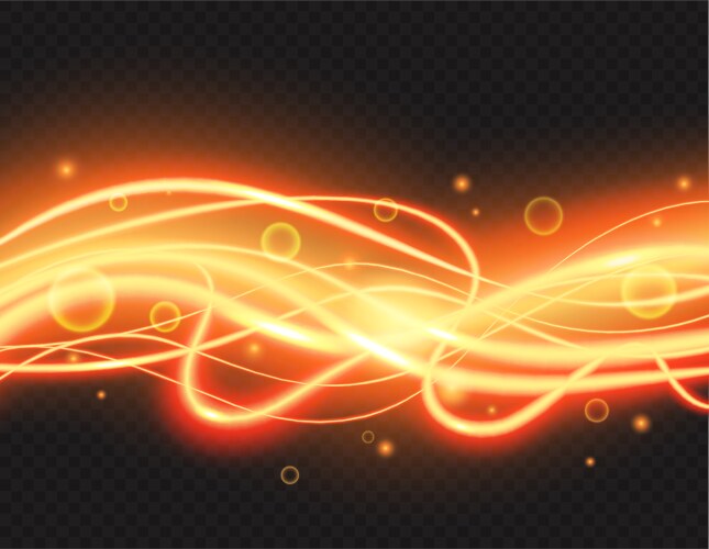 Gold glowing rectangular frame light effect lines Vector Image