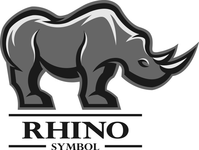 Rhino logo 3 Royalty Free Vector Image - VectorStock