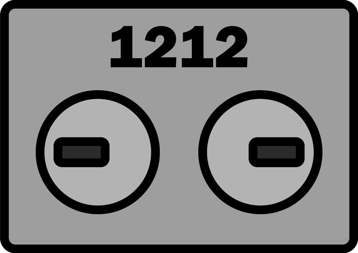 Safe chip control icon simple transport Royalty Free Vector