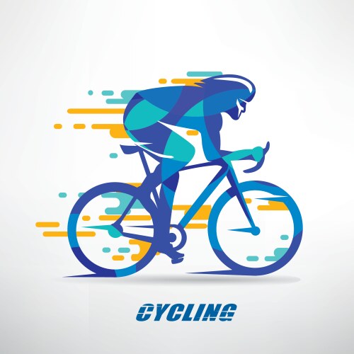 Athlete bike cyclist Royalty Free Vector Image