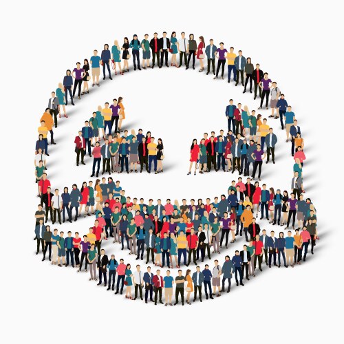 People emoticon smiley icon Royalty Free Vector Image