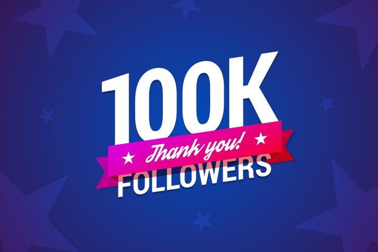 50000 followers Royalty Free Vector Image - VectorStock