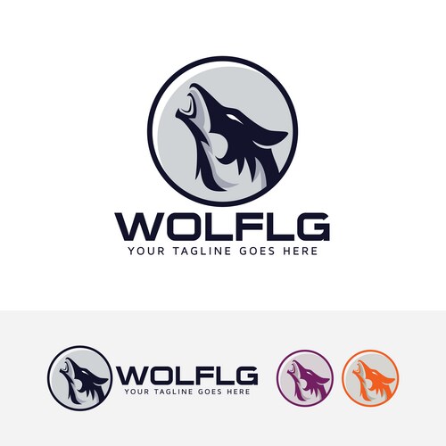 Wolf logo design Royalty Free Vector Image - VectorStock