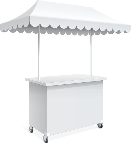 Exhibition stand white blank indoor trade Vector Image