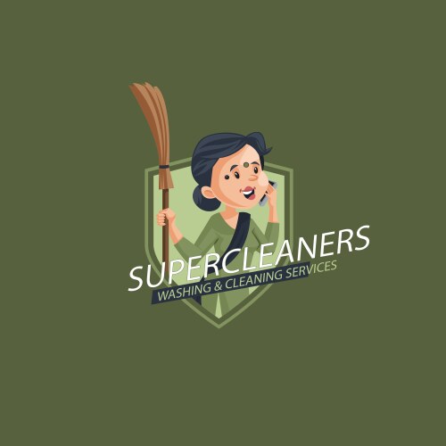 Logo super hound cute cartoon Royalty Free Vector Image