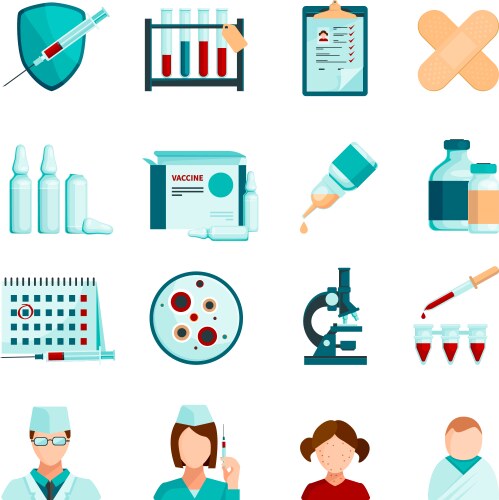 Vaccination concept poster Royalty Free Vector Image