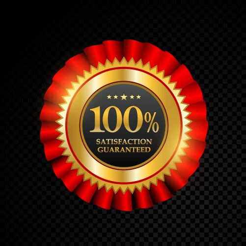 100 percent satisfaction guarantee Royalty Free Vector Image