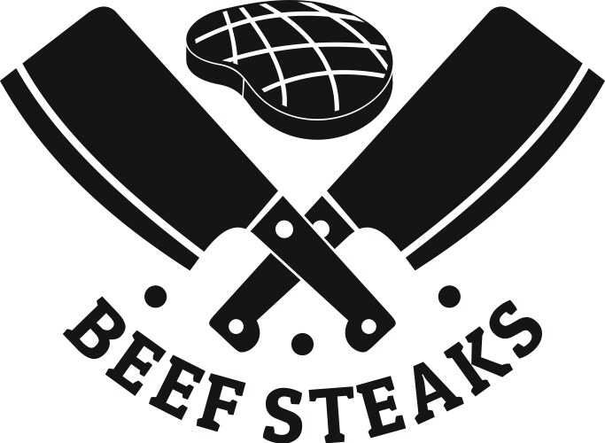 Chef knife simple logo Royalty Free Vector Image