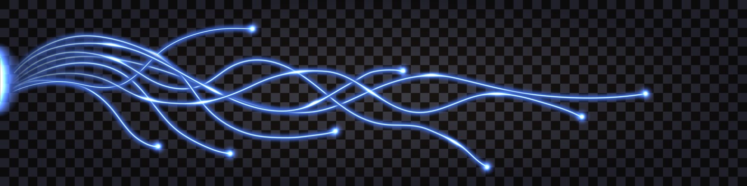 Fiber optic cables fibre network technology Vector Image