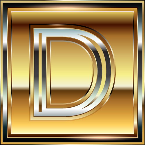 Font letter d Royalty Free Vector Image - VectorStock