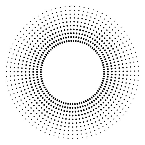 Halftone dots circle frame logo emblem design Vector Image