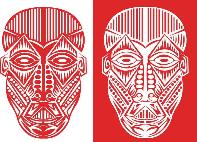 Tribal african masks Royalty Free Vector Image