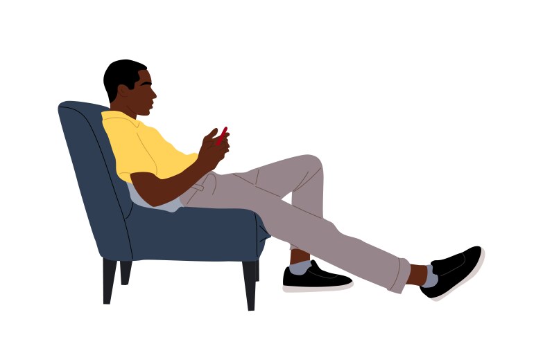 Sitting Person Side View