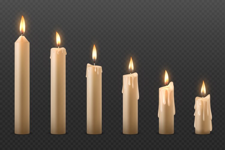 Candle flame animation animated candlelight Vector Image