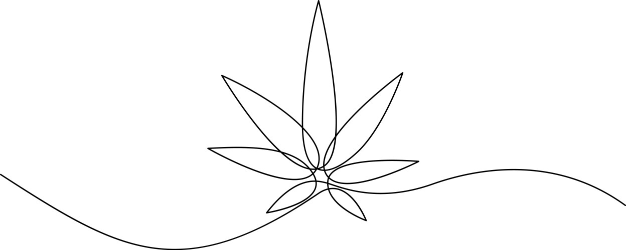 Marijuana leaf tattoo design Royalty Free Vector Image