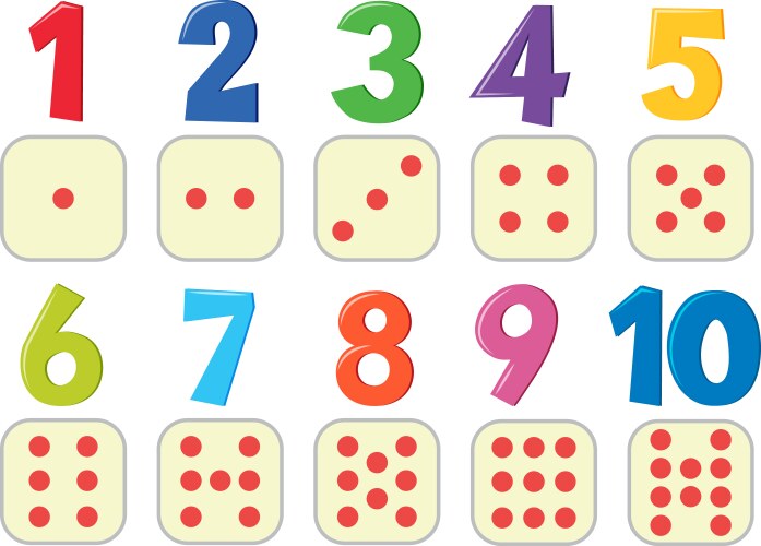 Number blocks Royalty Free Vector Image - VectorStock